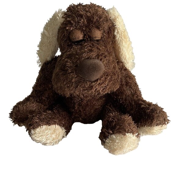 Dan Dee | Toys | Dan Dee Dog Brown Puppy Plush Closed Eyes Sitting ...